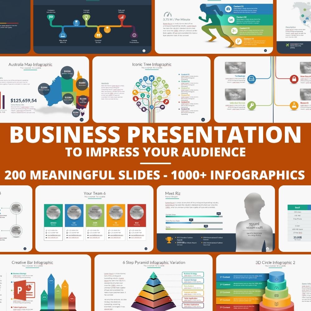 Powerpoint Presentation Templates | 200 Slides & 1000+ Infographics ...