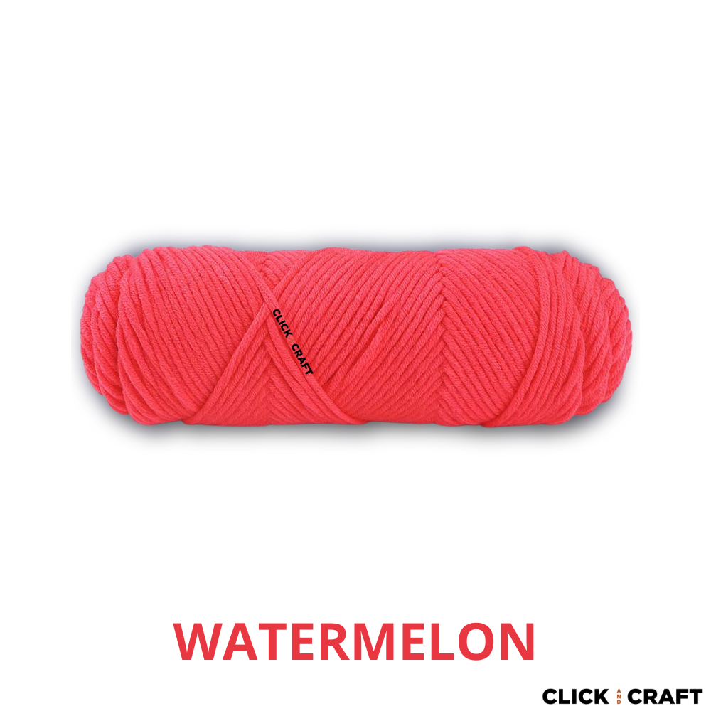Watermelon Knitting Cotton Yarn | 8-ply Light Worsted Double Knitting ...