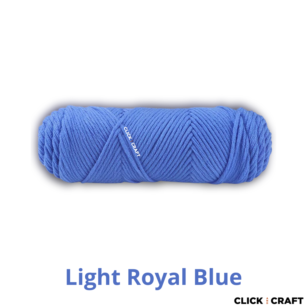 Light Royal Blue Knitting Cotton Yarn | 8-ply Light Worsted Double Kni ...
