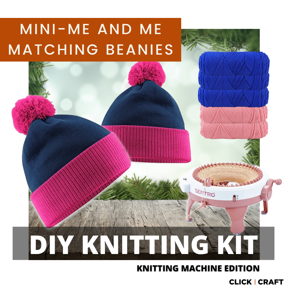 DIY Knitting Machine Kit - Matching Beanies — Click and Craft